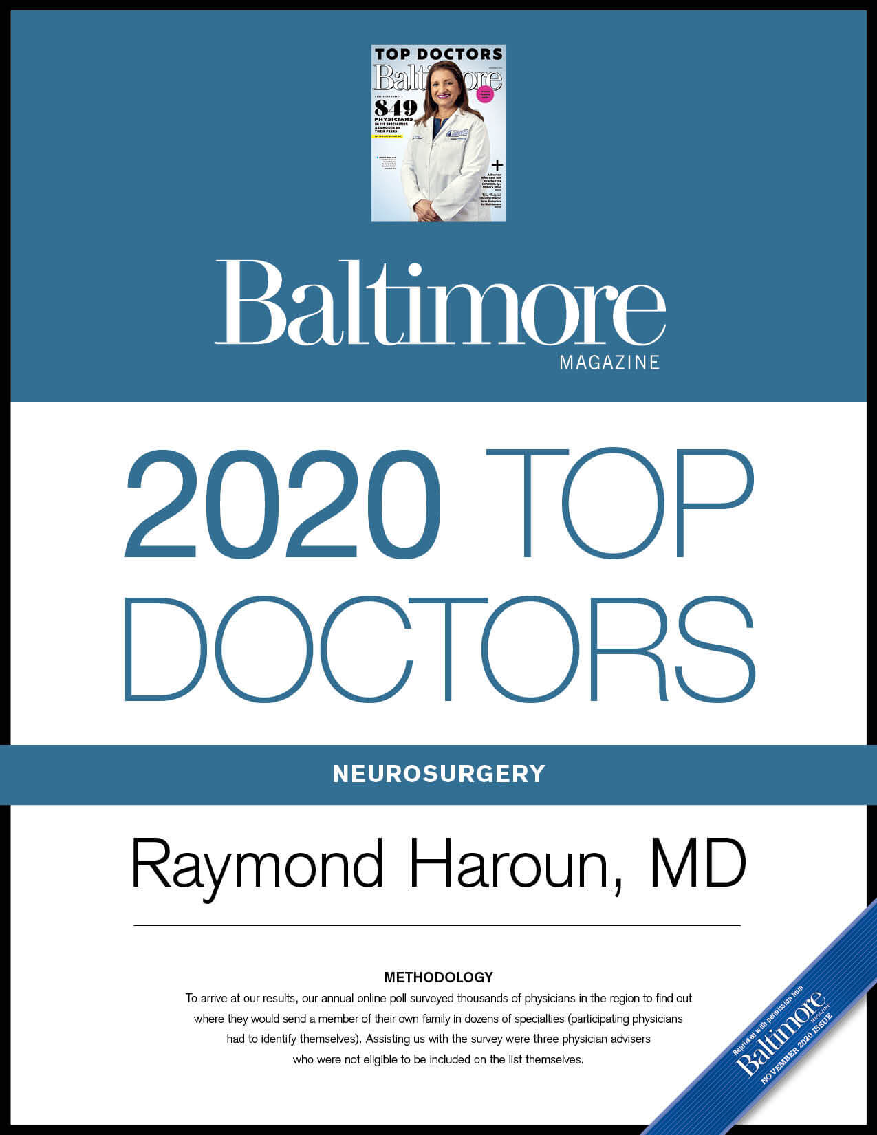 Dr. Haroun- Named Baltimore's Top Neurosurgeon | Spine Surgeon ...